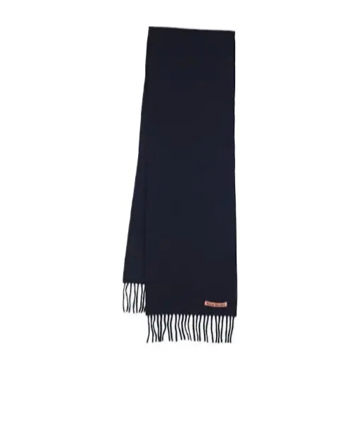 Acne Studios Rectangular Scarf With Fringe - Black