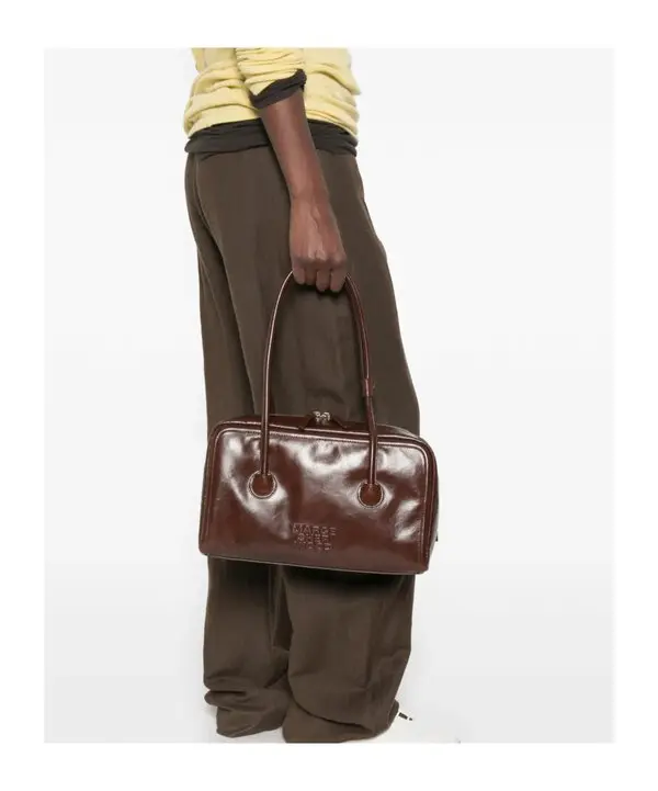 MARGESHERWOOD Soft Boston Crinkle-effect Logo-debossed Tote Bag