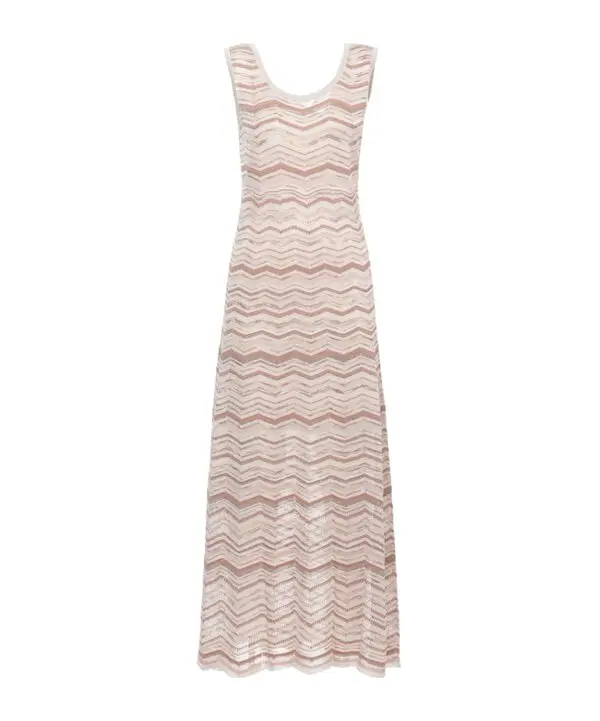 D.exterior Zigzag Knit Sleeveless Dress