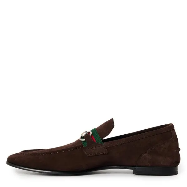 Gucci Suede Metalbit Loafers