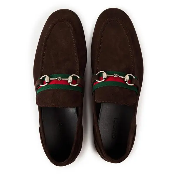 Gucci Suede Metalbit Loafers