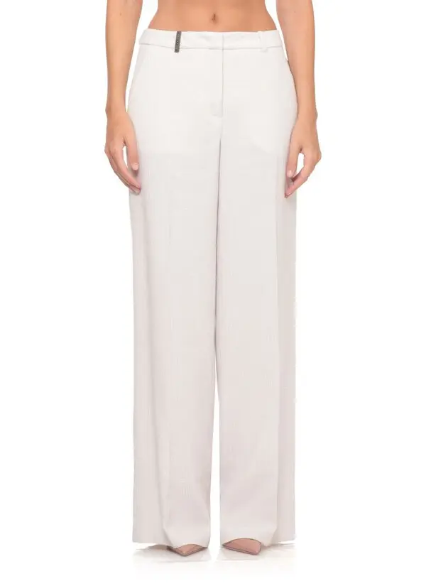 Peserico Ribbed Wide-leg Pants