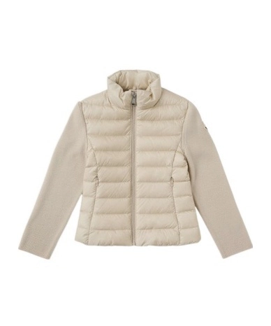 Moncler Padded Wool Zip-up Cardigan - Nude