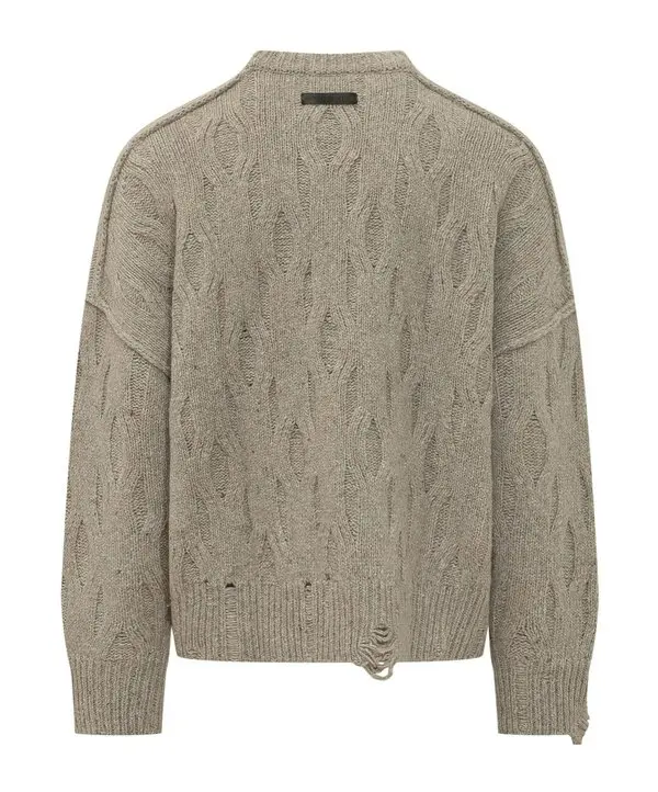 REPRESENT Distressed Cable Knitted Sweater