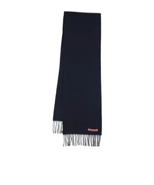 Acne Studios Rectangular Scarf With Fringes - Black