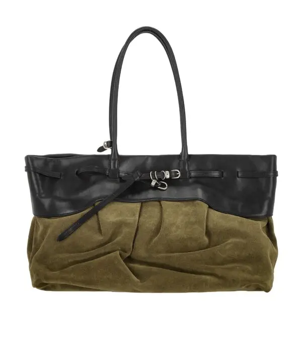 MARGESHERWOOD Double-handle Handbag - Blackdark Olive
