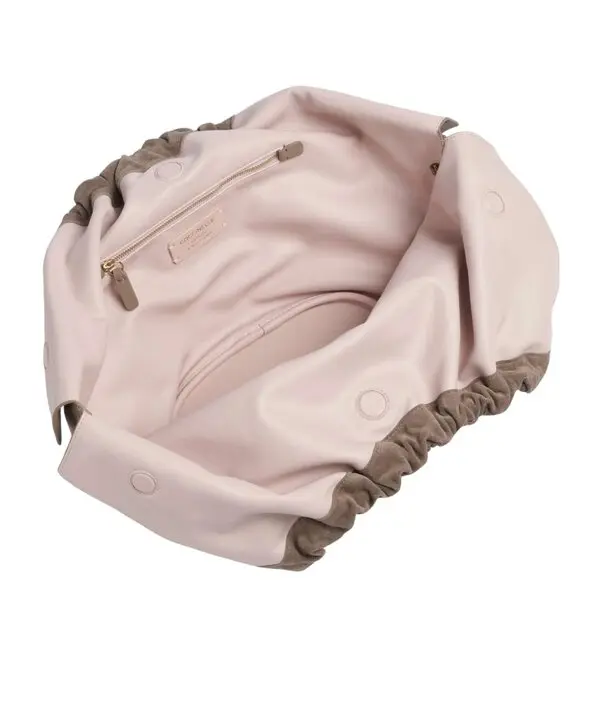 COCCINELLE Embossed-logo Suede Tote Bag
