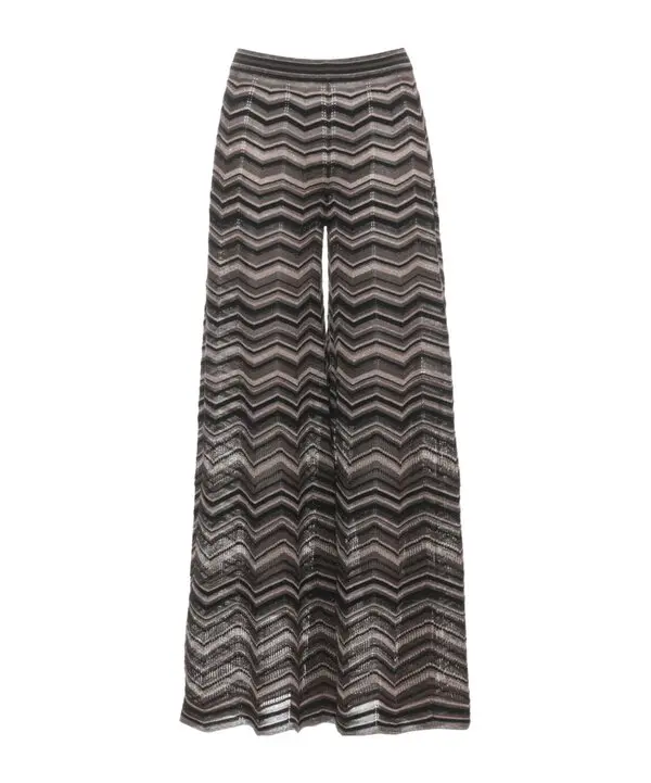 D.exterior Lurex Chevron Wide-leg Pants