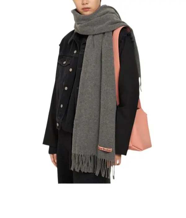 Acne Studios Rectangular Scarf With Fringes