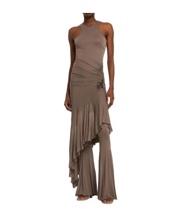 Blumarine Highwaist Invisiblezip Flare Trousers