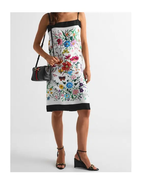 Gucci Floral Butterfly Print Midi Dress