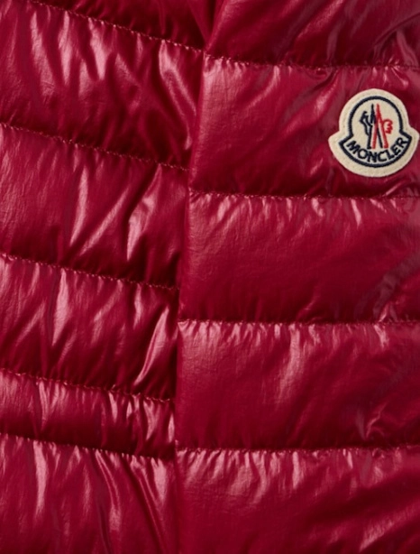 Moncler High Standcollar Horizontalquilted Down Jacket - Red