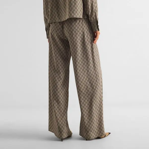 Gucci Monogram Print Trousers - No