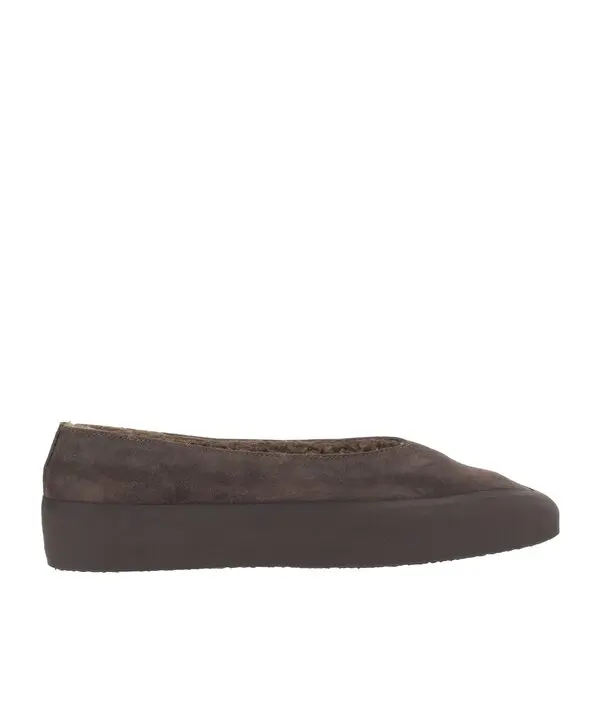 Le Monde Beryl Shearling Lined Flat Shoes - Brown