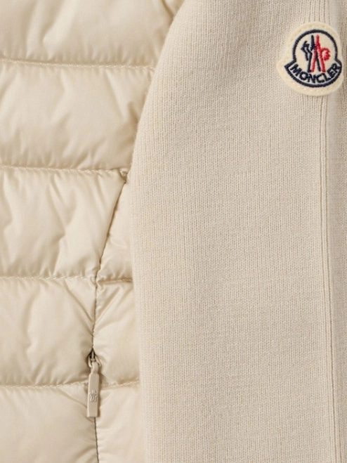 Moncler Padded Wool Zip-up Cardigan