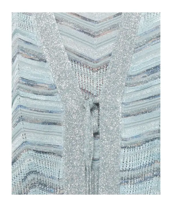 D.exterior Chevron Lurex Long Cardigan