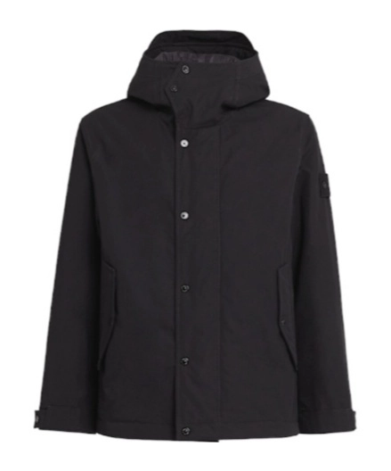 Stone Island Hooded Longsleeve Jacket - Black