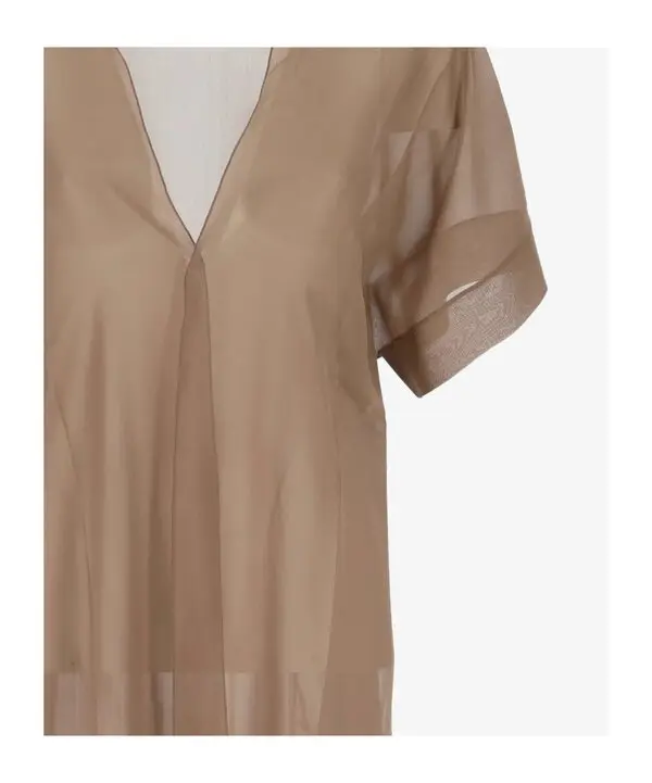 D.exterior Sheer Silk Cape