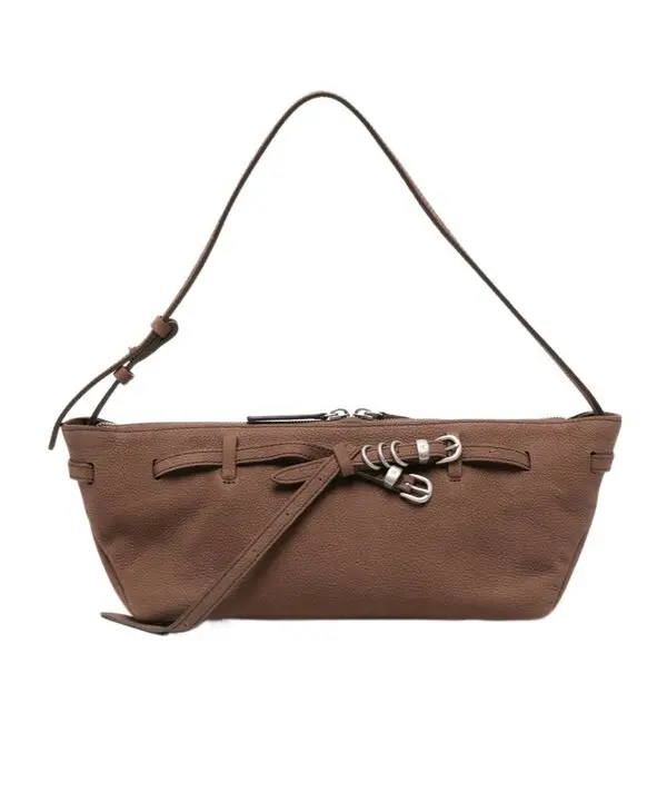MARGESHERWOOD Lace-up Detail Shoulder Bag - Brown