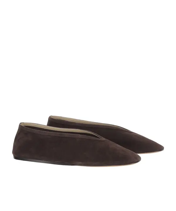 Le Monde Beryl Suede Tapered-toe Slippers