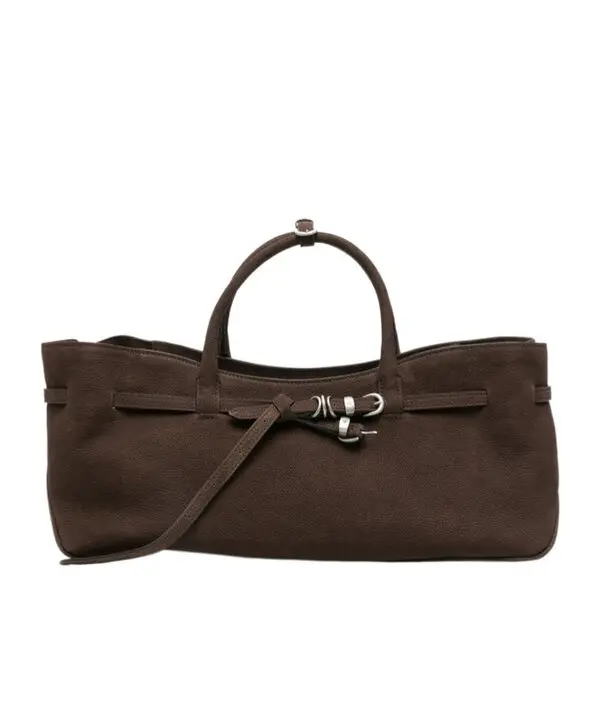 MARGESHERWOOD Grandma Buckled Tote Bag - Brown