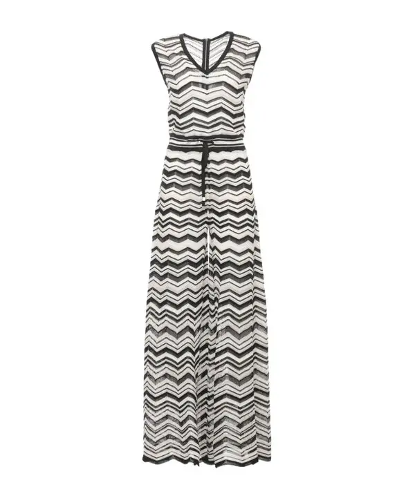 D.exterior Geometric Knit Jumpsuits