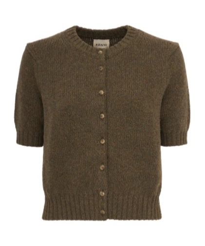 Khaite Crewneck Shortsleeve Button Cardigan