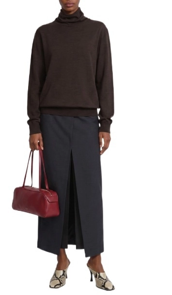 Khaite Turtleneck Longsleeve Knit Top - Black