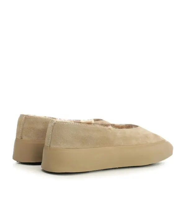 Le Monde Beryl Ski Shearling Ballet Flats - Beige