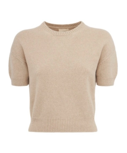 Khaite Crewneck Shortsleeve Knit Top