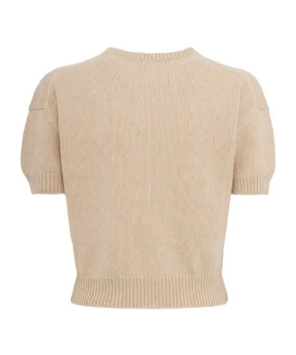 Khaite Crewneck Shortsleeve Knit Top