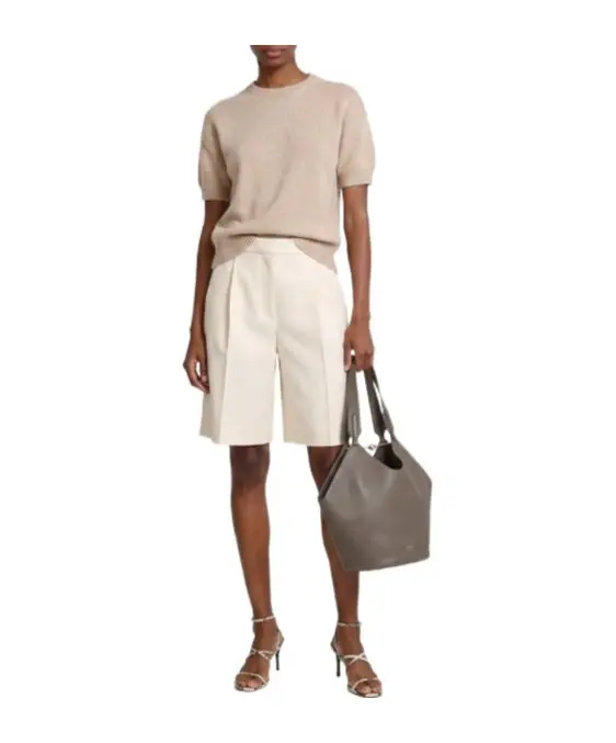 Khaite Crewneck Shortsleeve Knit Top