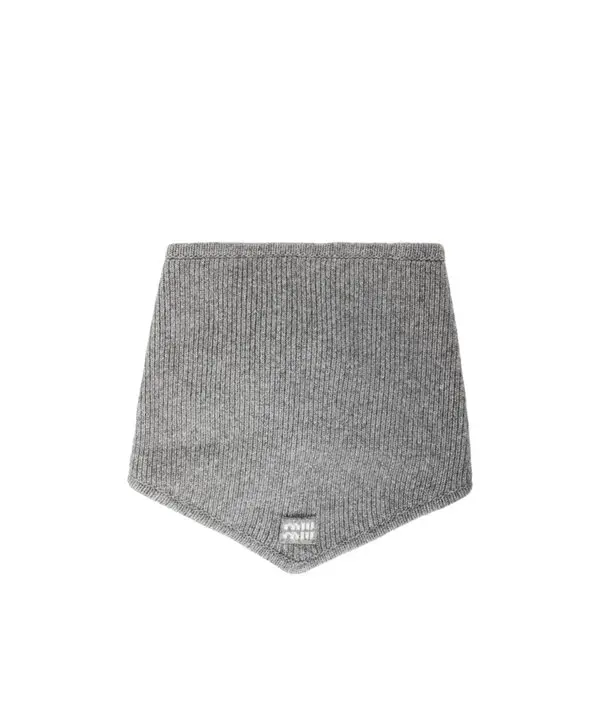 Miu Miu Verticalstripe Knit Fabric - Gray