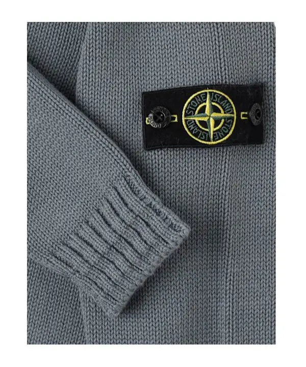 Stone Island Cotton Blend Knit Turtleneck Sweater