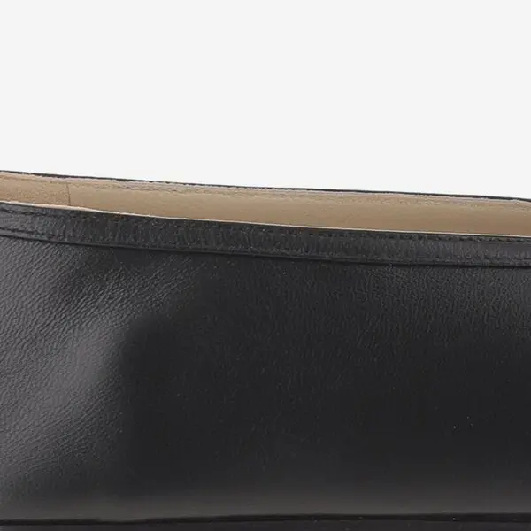 Le Monde Beryl Tapered Toe Leather Flat Shoes