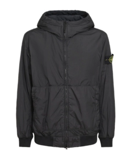 Stone Island Longsleeve Hooded Jacket - Black