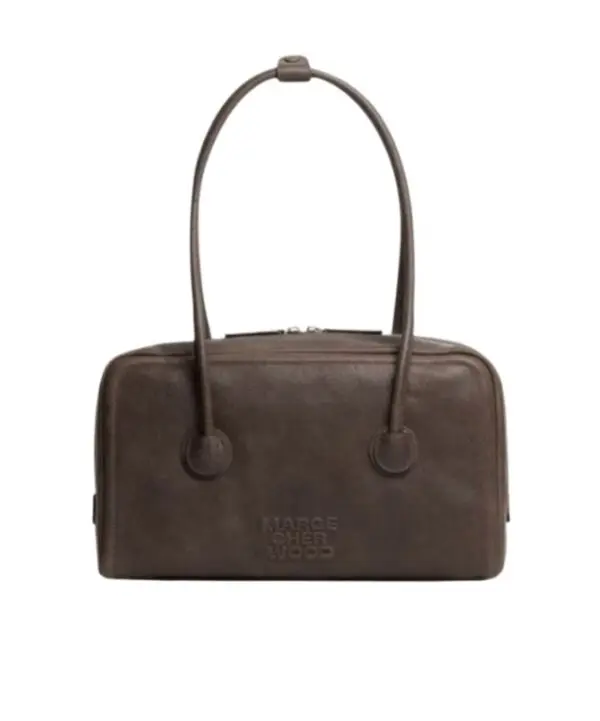 MARGESHERWOOD Zippered Shoulder Bag - Washedbrown