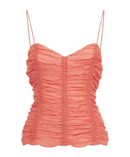Khaite Vneck Thinstrap Camisole - Red
