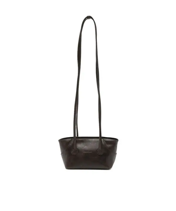 MARGESHERWOOD Leather Shoulder Bag - Dark Brown