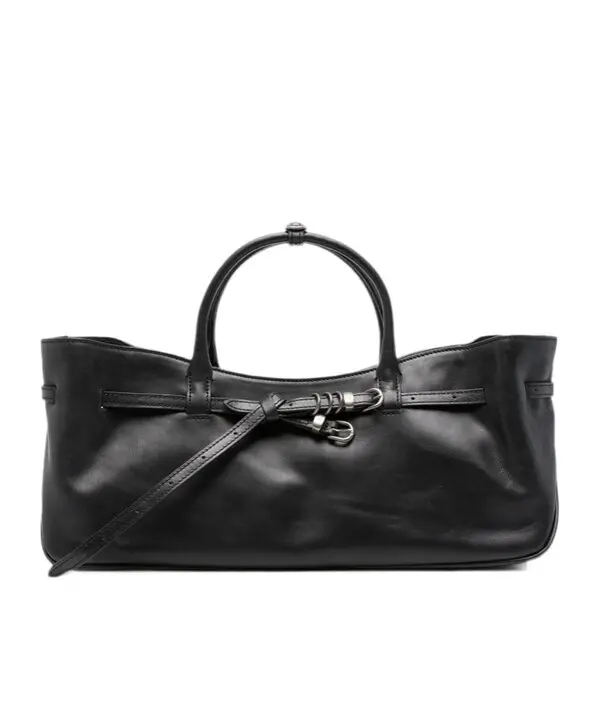 MARGESHERWOOD Grandma Buckled Tote Bag - Black