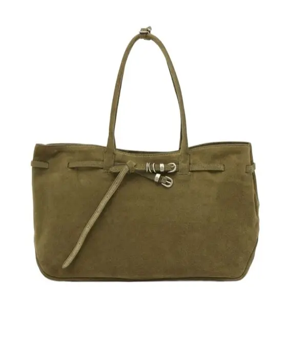 MARGESHERWOOD Double-handle Handbag - Dark Olive