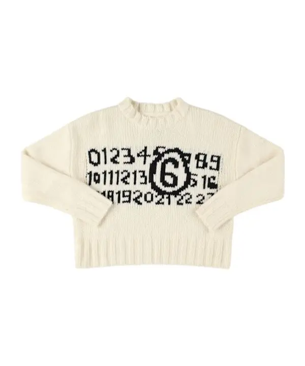 MAISON MARGIELA Wool Blend Knit Sweater - Nude
