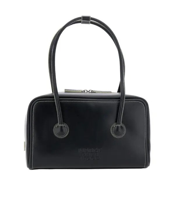 MARGESHERWOOD Structured Zip Shoulder Bag - Black