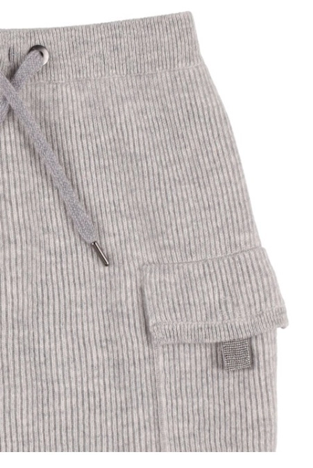 Brunello Cucinelli Ribbed Cashmere Knit Mini Skirt
