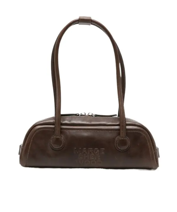 MARGESHERWOOD Zippered Shoulder Bag - Brown
