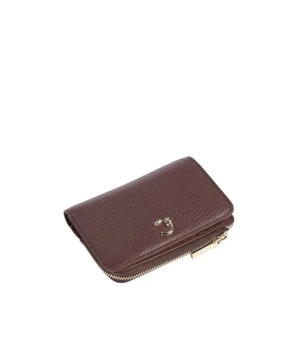 COCCINELLE Small C-me Logo-plaque Pebbled Leather Wallet