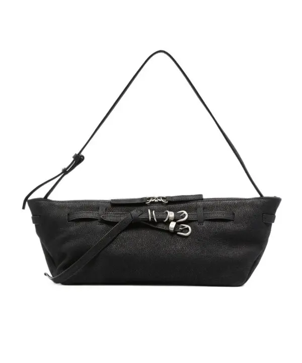 MARGESHERWOOD Lace-up Detail Shoulder Bag - Black