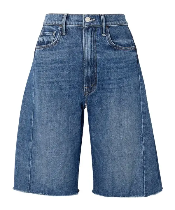 MOTHER Highwaist Denim Bermuda Shorts