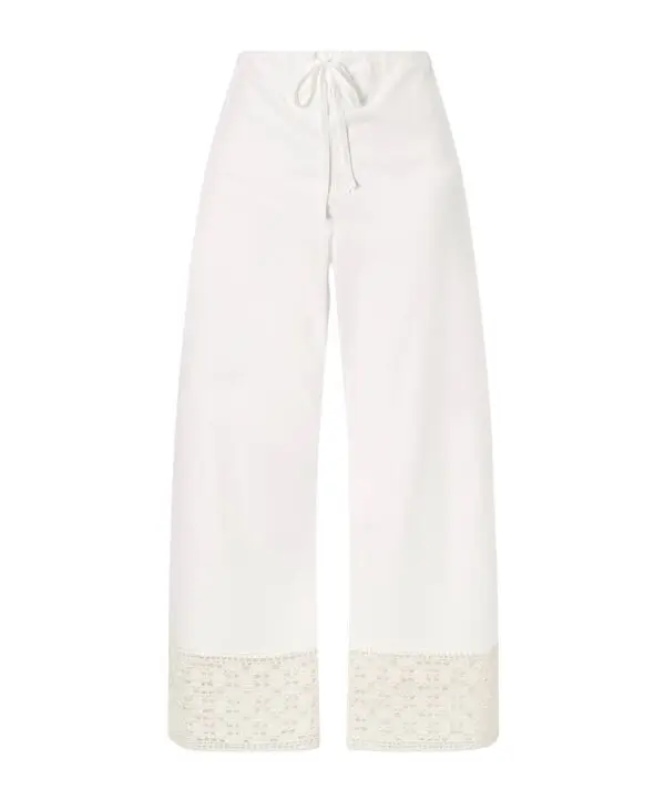 Calle Del Mar Cotton Wideleg Pants