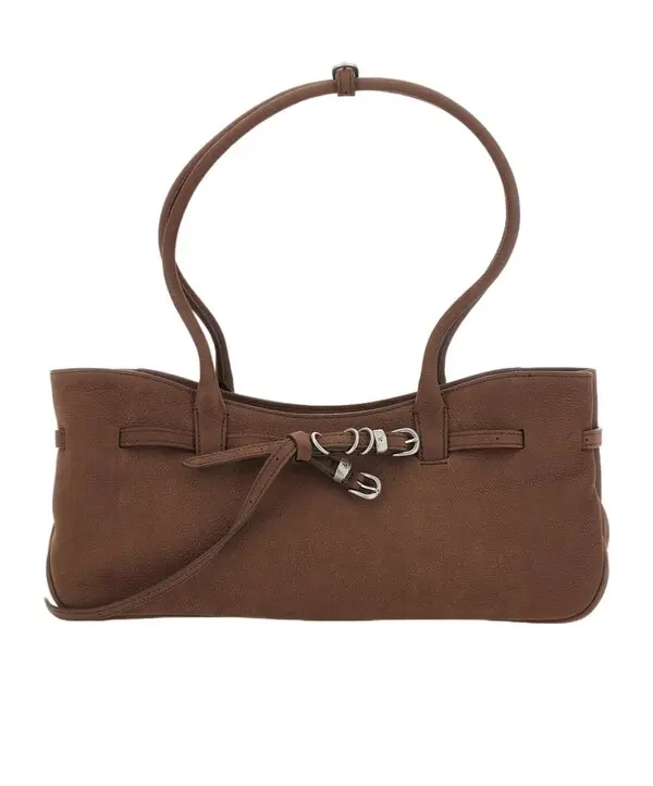 MARGESHERWOOD Buckled Strap Shoulder Bag - Brown